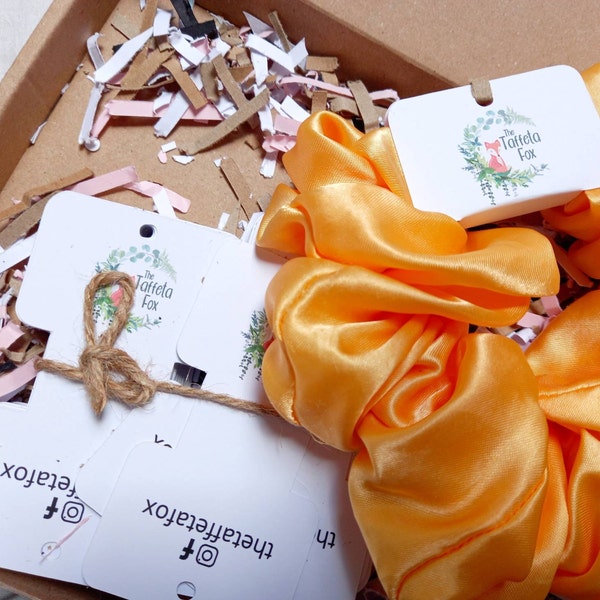 Custom Scrunchies Tag, Kraft Recycled Business Cards, Display Card ...
