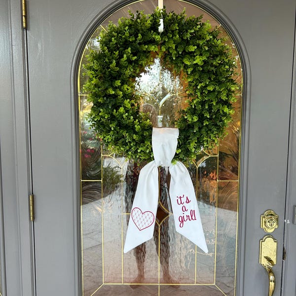 Hoco Blue Custom Embroidered Bouquet Wrap Sash Bow Prom Bouquet Sash ...