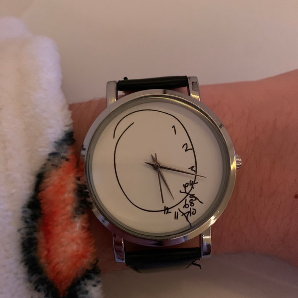 Scrambled Time Wristwatch - Will Graham - Disturbed Clock - Etsy