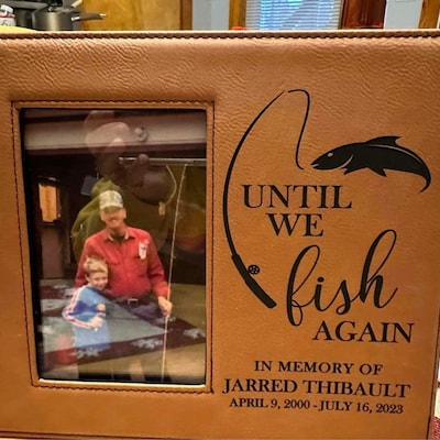 Fishing Memorial Picture Frame Personalized Fishing in Heaven Dad ...