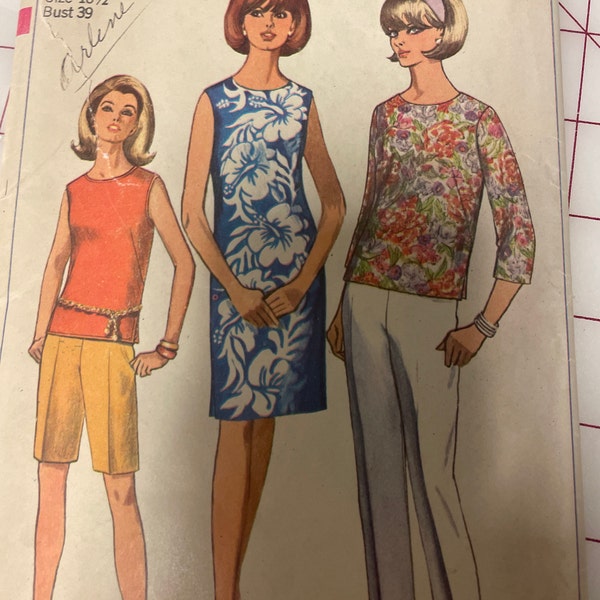 1960 Simplicity Sewing Pattern # 3608 Girls' Puffy Sleeve Blouse & Full ...