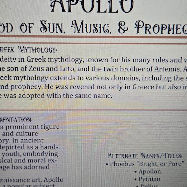 Apollo Book of Shadows Bundle | Rituals, Tarot Spreads, History, Spells ...
