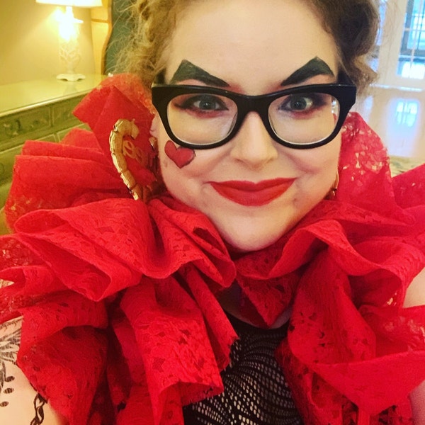 Red Lace Collar - Fashion Neck Ruff for Burlesque or Elizabethan ...