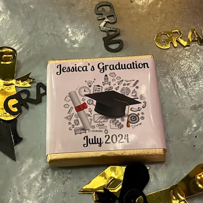 Personalised Chocolate Graduation University Hat and Scroll Party ...
