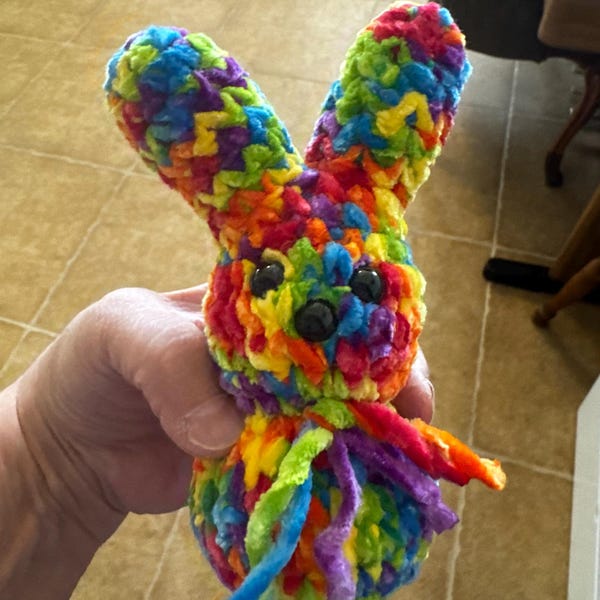 No Sew Easter Peep Bunny Crochet Pattern - Free Keychain Peep Pattern ...
