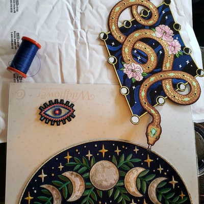 Moon Phases Large Back Patch Iron on Embroidered Patches for Jackets ...