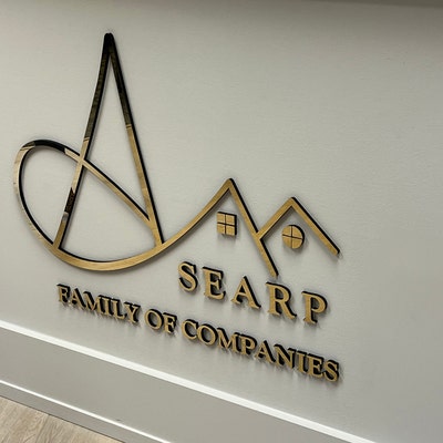 Custom Business Logo Sign Laser Cut Logo Sign With Raised 3D Design ...