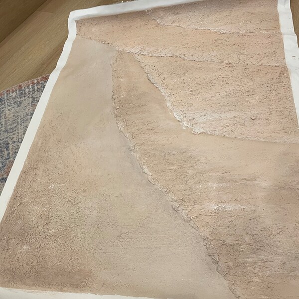 Ocean Waves Painting 3D Texture Painting Beach Landscape Painting Pink ...