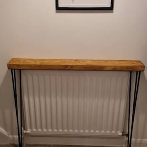 Rustic Narrow Console Table Wooden Console Table Radiator Shelf Hallway ...