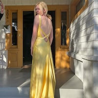 Rachel Green Yellow Embroidered Dress - Etsy Canada