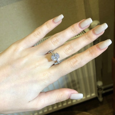 2.5 CT Cushion Cut Lab Grown Diamond Halo Engagement Ring, IGI ...