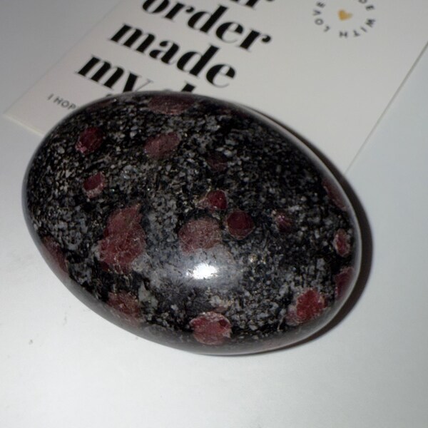 Spinel in Biotite Palm Stone, Manifestation Crystal, Spinel Palm Stones ...