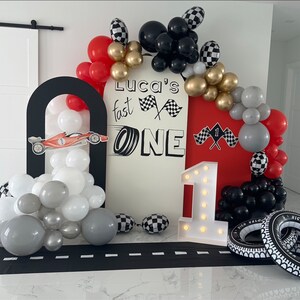 First Birthday Decal Fast One Backdrop Fast One First Birthday Happy ...