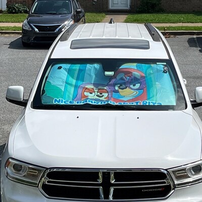 Bluey Auto Sunshade Car, Cartoon Car Sunshade, Bluey Car Sunshade ...