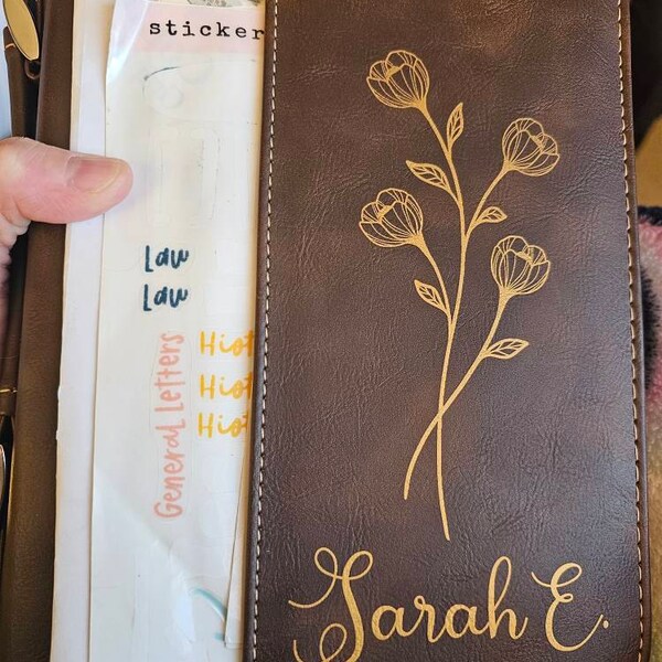 Custom Pocket Notebook With Pen, Refillable Personalized Leather ...