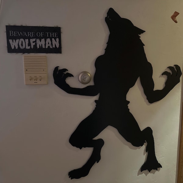 Beware of the WOLFMAN Sign. - Etsy