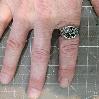 Japanese Koi Fish With Onyx Ring for Men, Signet Gemstone Ring, Onyx ...