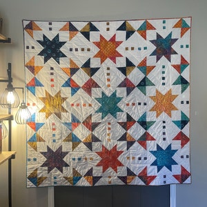 Starshine in Multi Quilt Kit Fabric Pattern and Binding and Backing ...