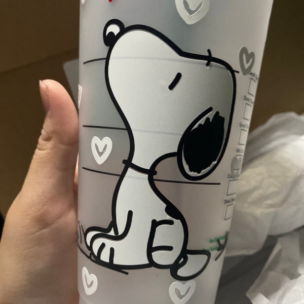 Snoopy Coffee Cup | Peanuts Coffee Cup| Personalized Cold Cup ...