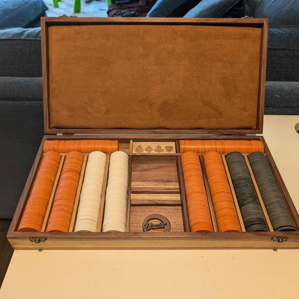 Personalised Metal Poker Chips With Handmade Hardwood Poker Case - Etsy