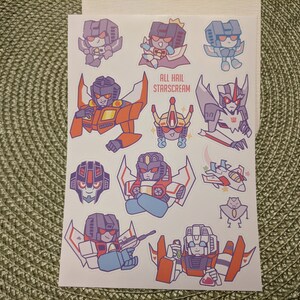 TF MTMTE TFA Starscream Sticker Sheets - Etsy