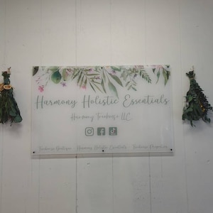 Custom Acrylic Business Logo Sign, Horizontal Layout Personalized Name ...