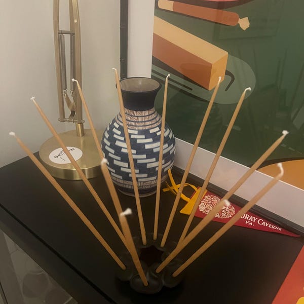 11.5'' Pure Beeswax Thin Candles / 1/4 Inch Base Diameter / Thin Tapers ...