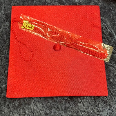 Shiny Gold Graduation Cap With Tassel 2024 Date Drop Blank Grad Cap for ...