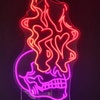 Skull Head Neon Sign Custom Devil Art Neon Light Skull - Etsy