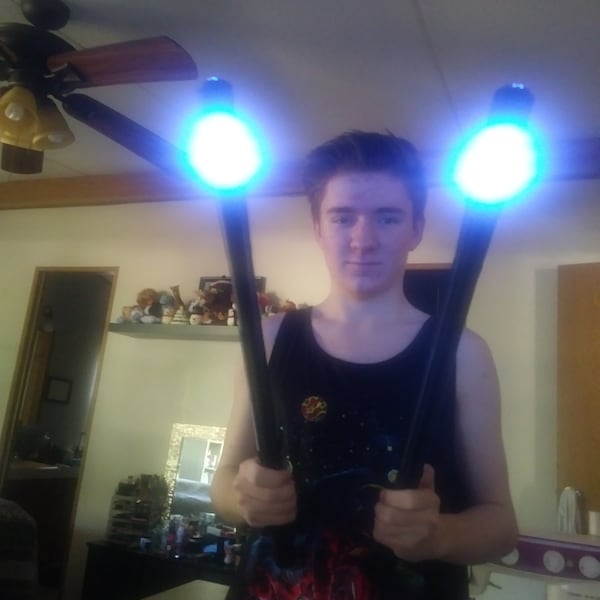Nightwing Escrima Sticks With Leds, Titans 2 Nightwing Cosplay, Gotham ...