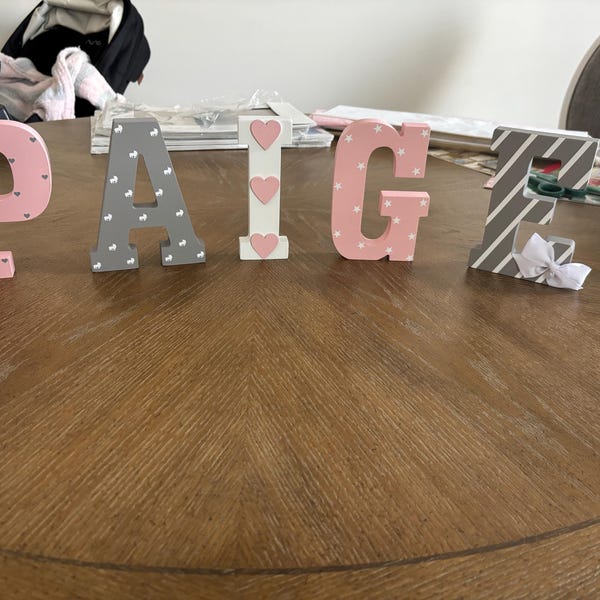 6 Inch Wooden Letters, Nursery Wall Letters, Wooden Name Letters ...