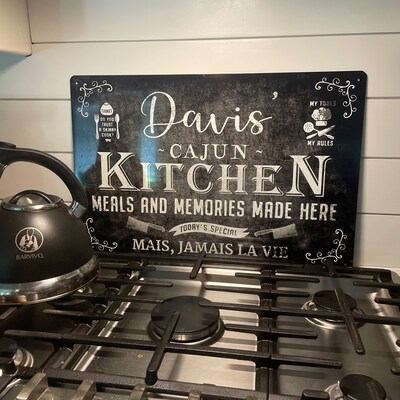 Personalized Black Rustic Kitchen Metal Sign 16 X 24 - Etsy
