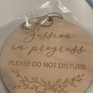 In Session Sign, Wood UV Printed Door Sign, Esthetician Door Sign ...