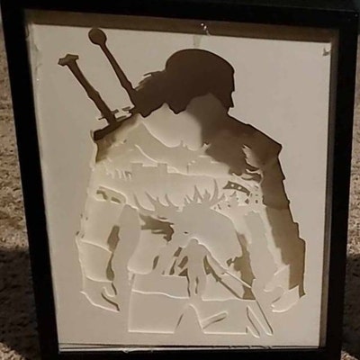 Handmade Witcher LED Light Box: Witcher World Scenes Gaming Room, Wall ...