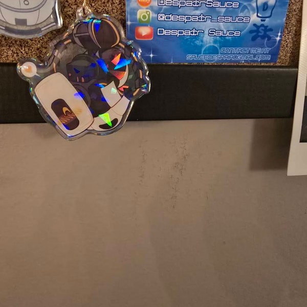 Portal 2 Glados Epoxy Glitter Keychain 2.5" Double Sided - Etsy