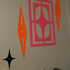 Mid-century Modern Starburst Wall Decor MCM Accents Vintage Star Atomic ...