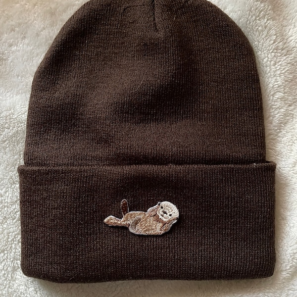 Otter Stick-on Patch, Kawaii Animal Badge, Kids Animal Decorative Patch ...