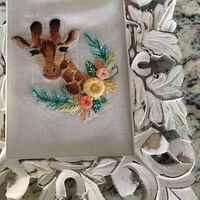 Buy Giraffe Beginner Hand Embroidery Pattern, DIY Animal Hoop Art ...