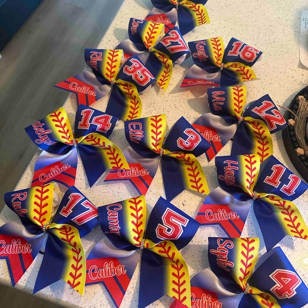 Skinny Collegiate Cheer Bow, White and Green Cheer Bow, Add ...