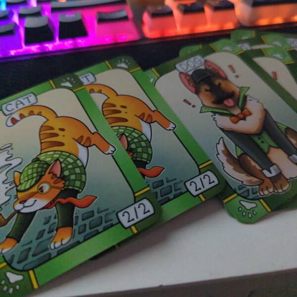 5 of Each Cat and Dog // Jinnie Fay Tokens for Magic the Gathering - Etsy