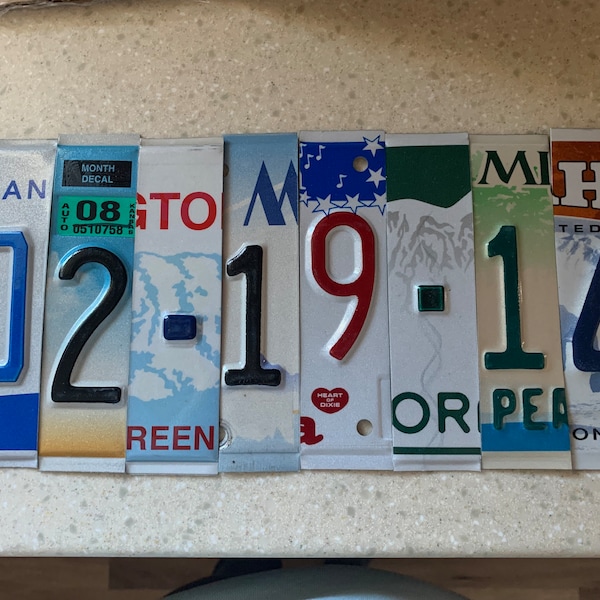 Pick Your Letters & Numbers - Raised/embossed License Plate Letters and ...