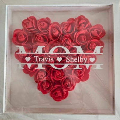 Handcrafted Mom's Present, Mother's Day Shadow Box, Flower Shadowbox ...
