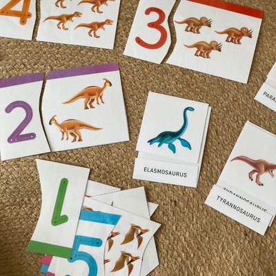 Dinosaur Montessori 3-part Cards Preschool Printables Dinosaur ...
