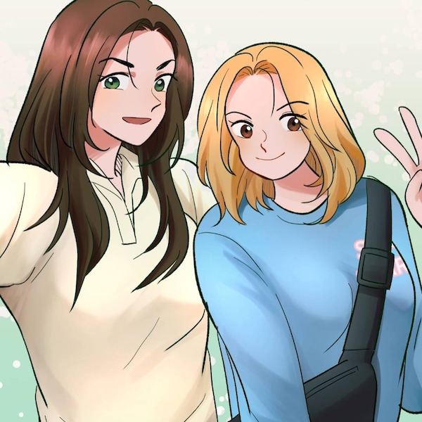 Full Colored Anime Characters Commission - Etsy