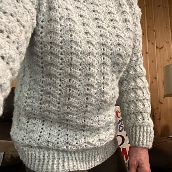 Snuggly Sofa Sweater, Crochet Pattern, English USA & Dutch, Hooded ...