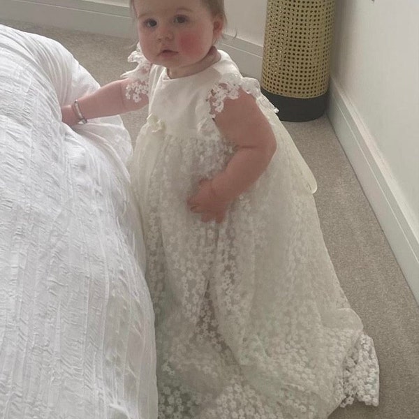 Baby Baptizm Baptism Christening Cape in White or Ivory Satin and Hood ...