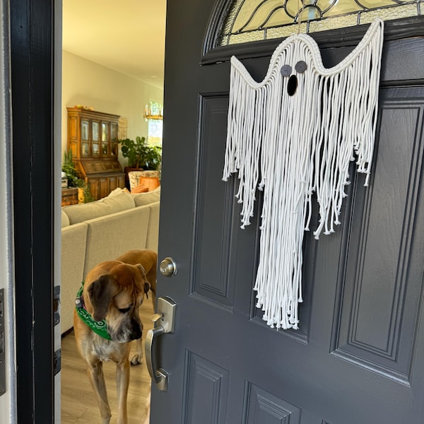 Macrame Halloween Ghost, Rope Ghost, Halloween Ghost, Ghost Decorations ...