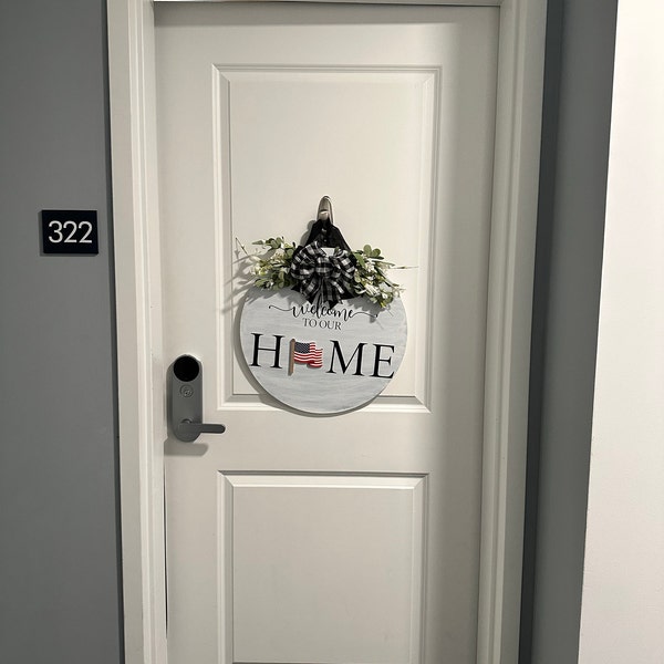 Interchangeable Sign for Front Door, Seasonal Door Hanger, Front Door ...