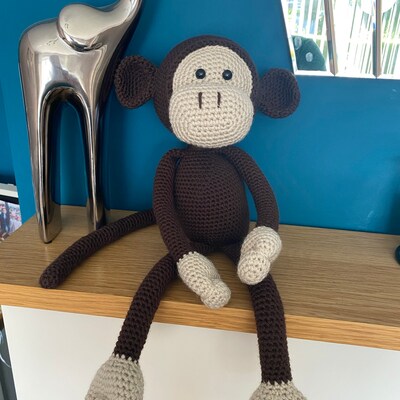 Mike the Monkey Amigurumi Crochet Pdf Pattern EN DK & NL - Etsy