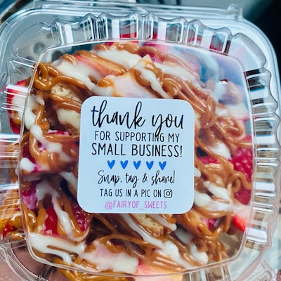 Thank You for Supporting My Small Business Stickers, Snap Tag Share ...